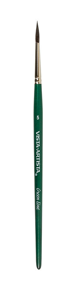 Кисть 5 штук "Green Line" "VISTA-ARTISTA" 90211-05 имитация белки круглая короткая ручка №05