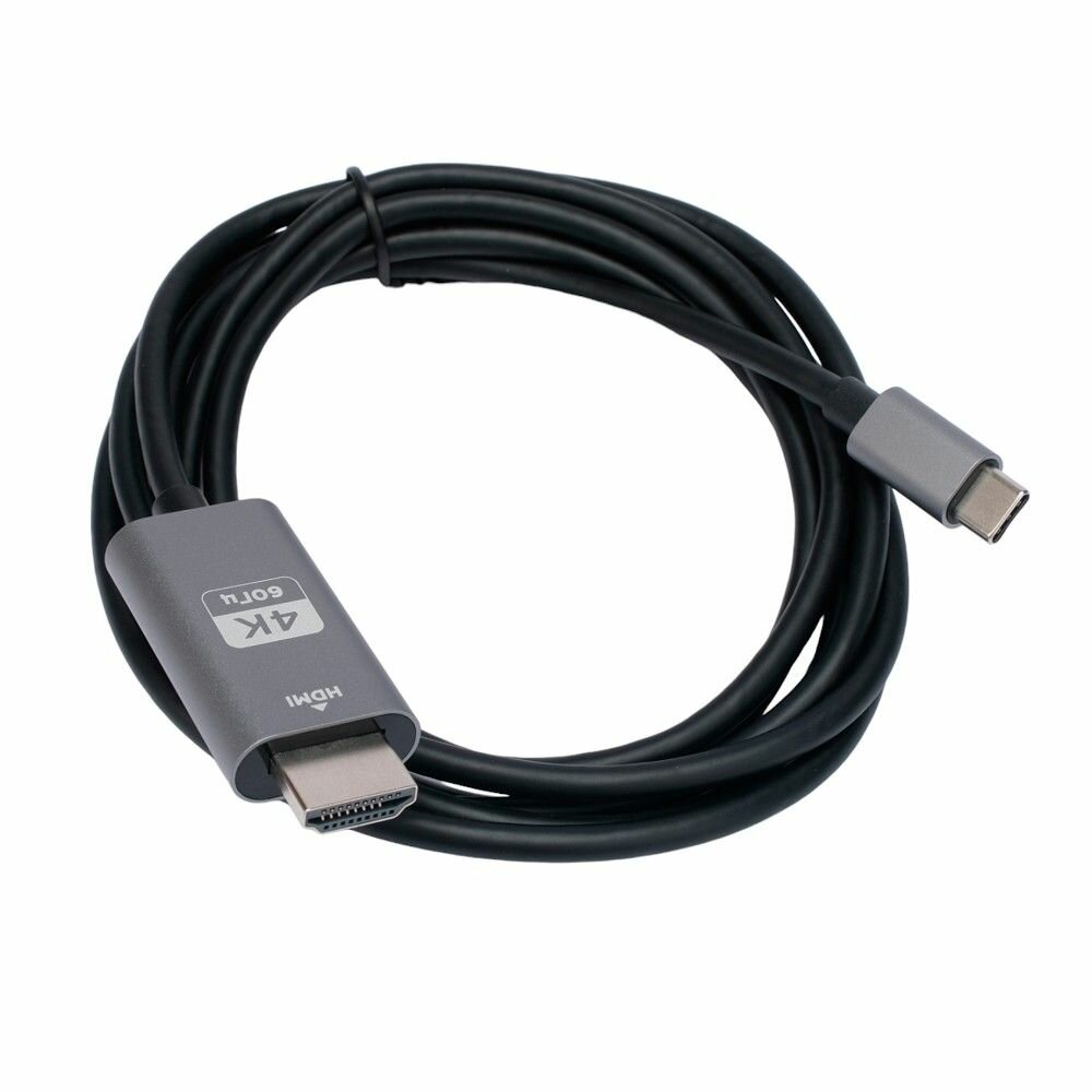 Konoos переходник Cablexpert Кабель - переходник с Type - C на HDMI v2.0, Mobile, 1.8м, черный, корбка CCB - A - CM - HDMI - 1.8M