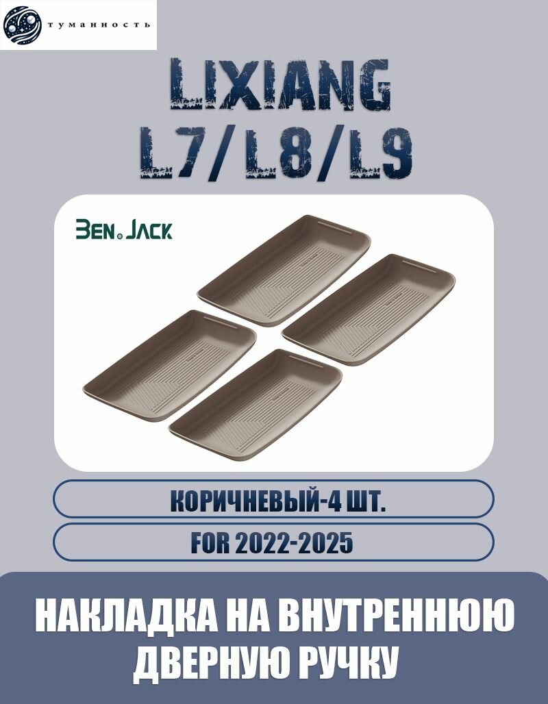 Силиконовые накладки на дверные ручки Lixiang L7 L8 L9 — коврики в дверные карты, защита и хранение мелких вещей