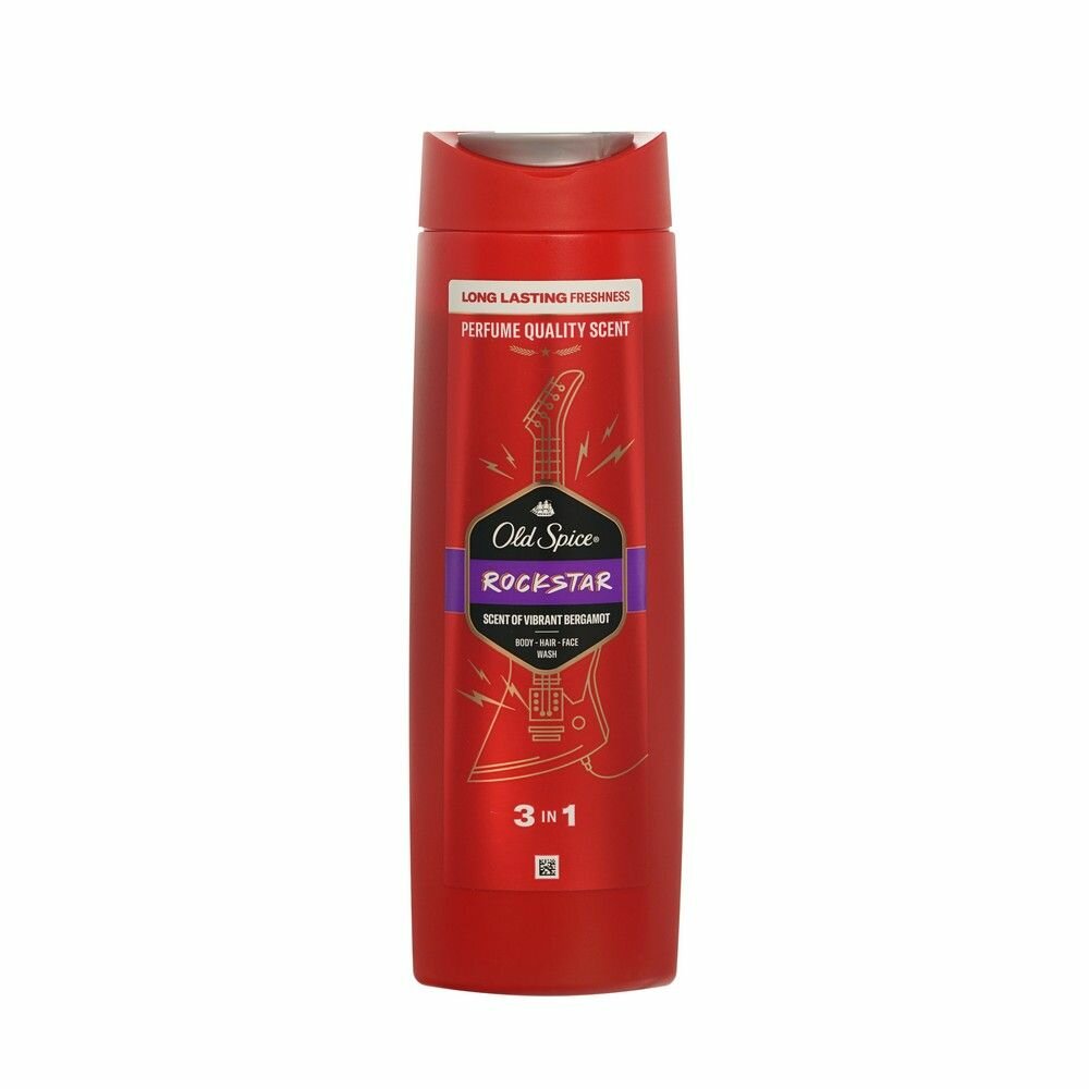 Мужской гель для душа + шампунь для волос 3 в 1 Old Spice Rockstar 400мл