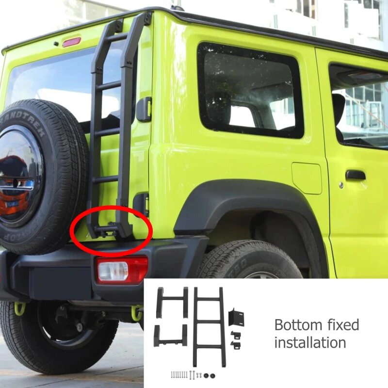 Алюминиевая лестница для подъема на заднюю дверь внедорожника 4x4, аксессуар для SUZUKI Jimny JB64 JB74, лестница для багажника на крышу Ladder A