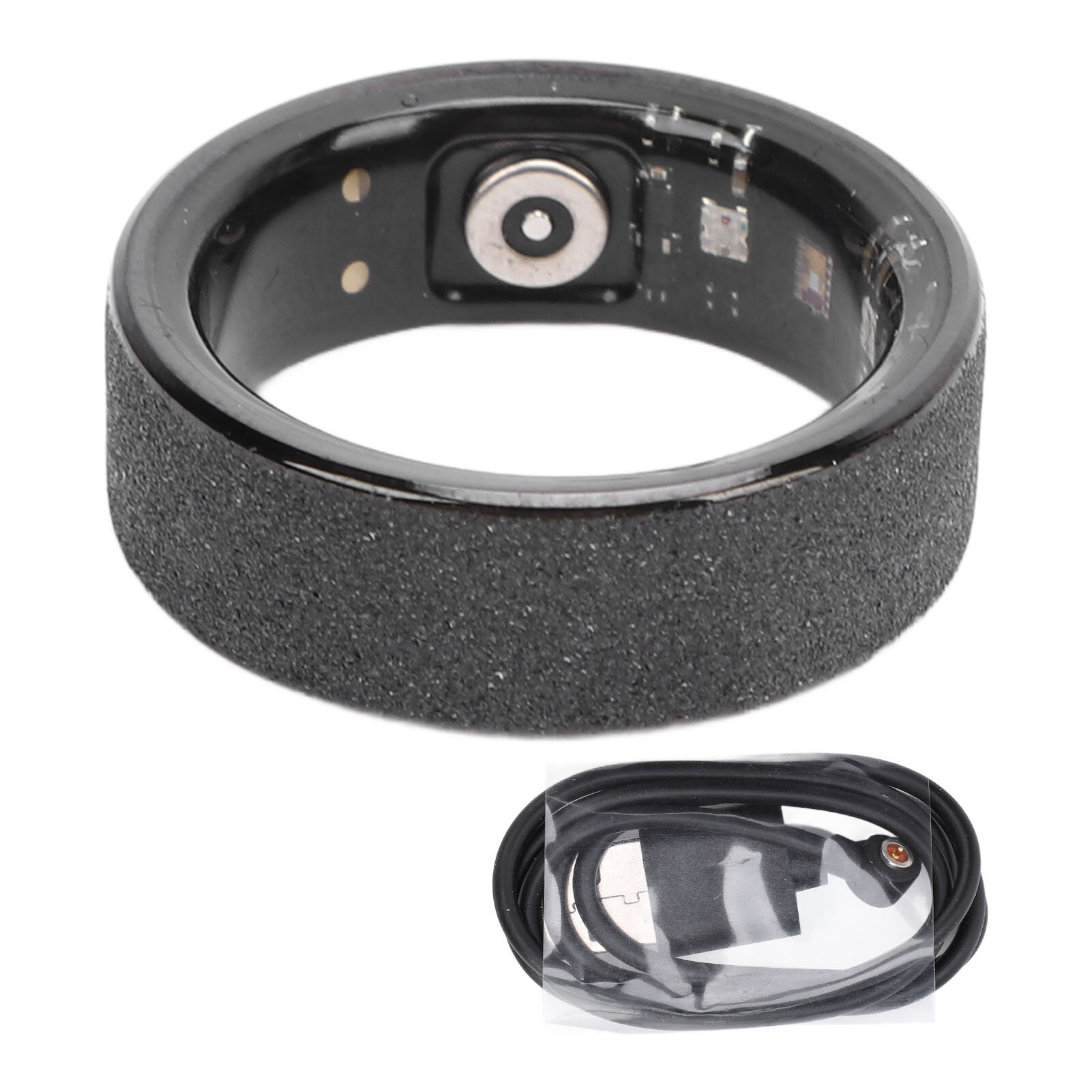 Smart Ring Sleep Tracking IP68 Water Proof Magnetic Fast Charging Health Tracker Frosted Fitness Tracker Ring for Android for IOS 9#