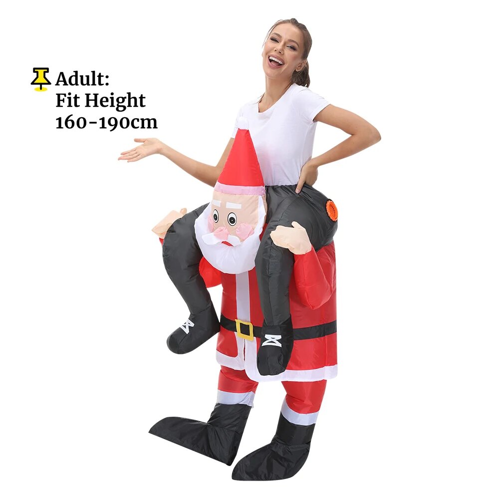 Надувной костюм Санта-Клауса Carry Me Piggyback для взрослых Fit Height 160-190cm