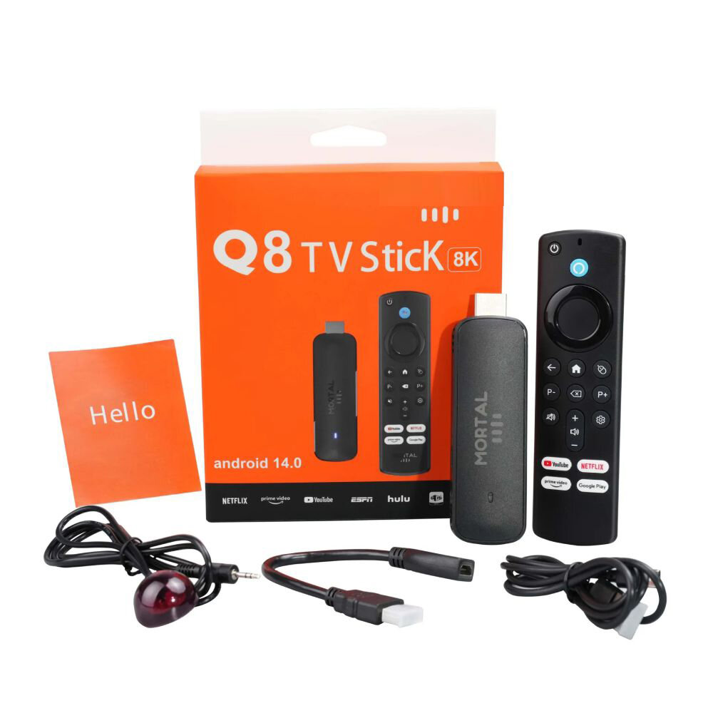 Q8 TV Stick 2.4G 5G Dual Wifi Android 14.0 OS HDR 4K 1080P Smart TV Stick H313 для сетевого медиаплеера Google YouTube