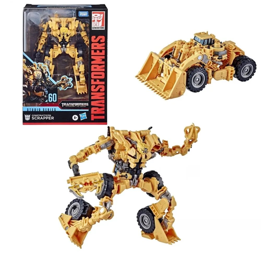 Трансформеры Hasbro Игрушка Studio Series Voyager Transformers SS60 Constructicon Scrapper 6.5 дюйма (16.5 см) E7213
