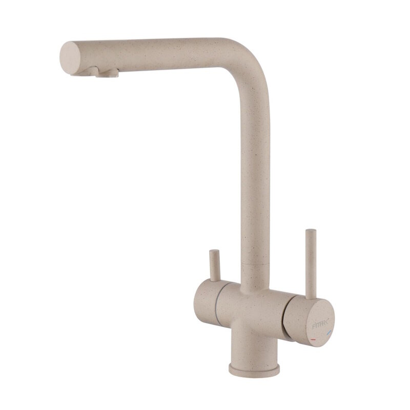 Смеситель для кухни с подключением фильтра воды Fmark FS1362S, песочный