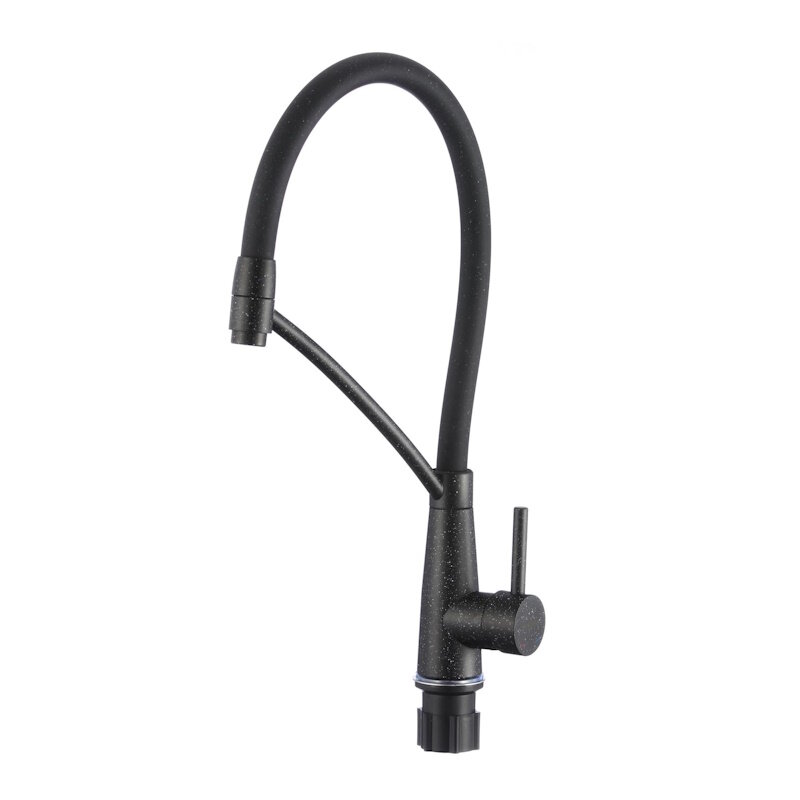 Смеситель для кухни с гибким изливом Fmark FS8255-H, черный