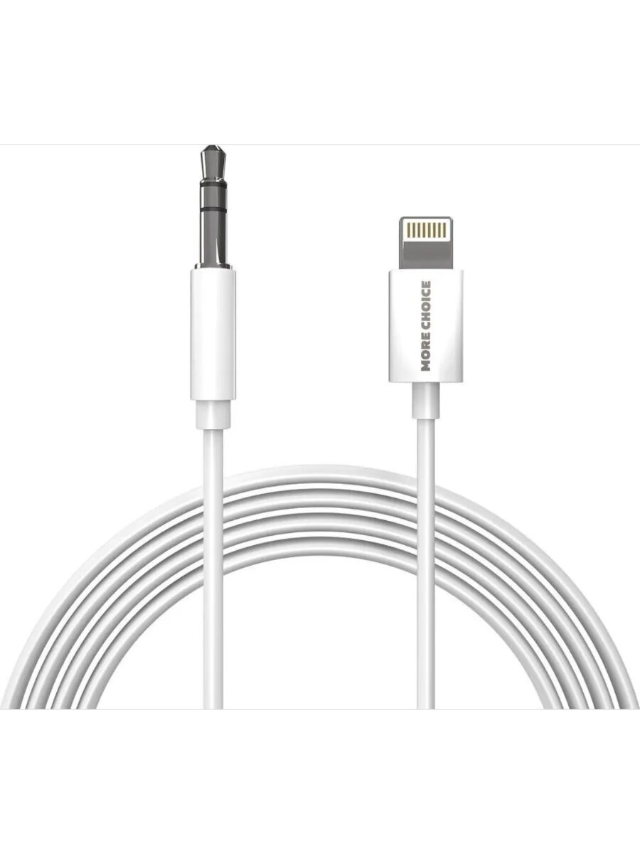 Аудиокабель UK28i AUX 3.5mm Lightning 8-pin 1м White
