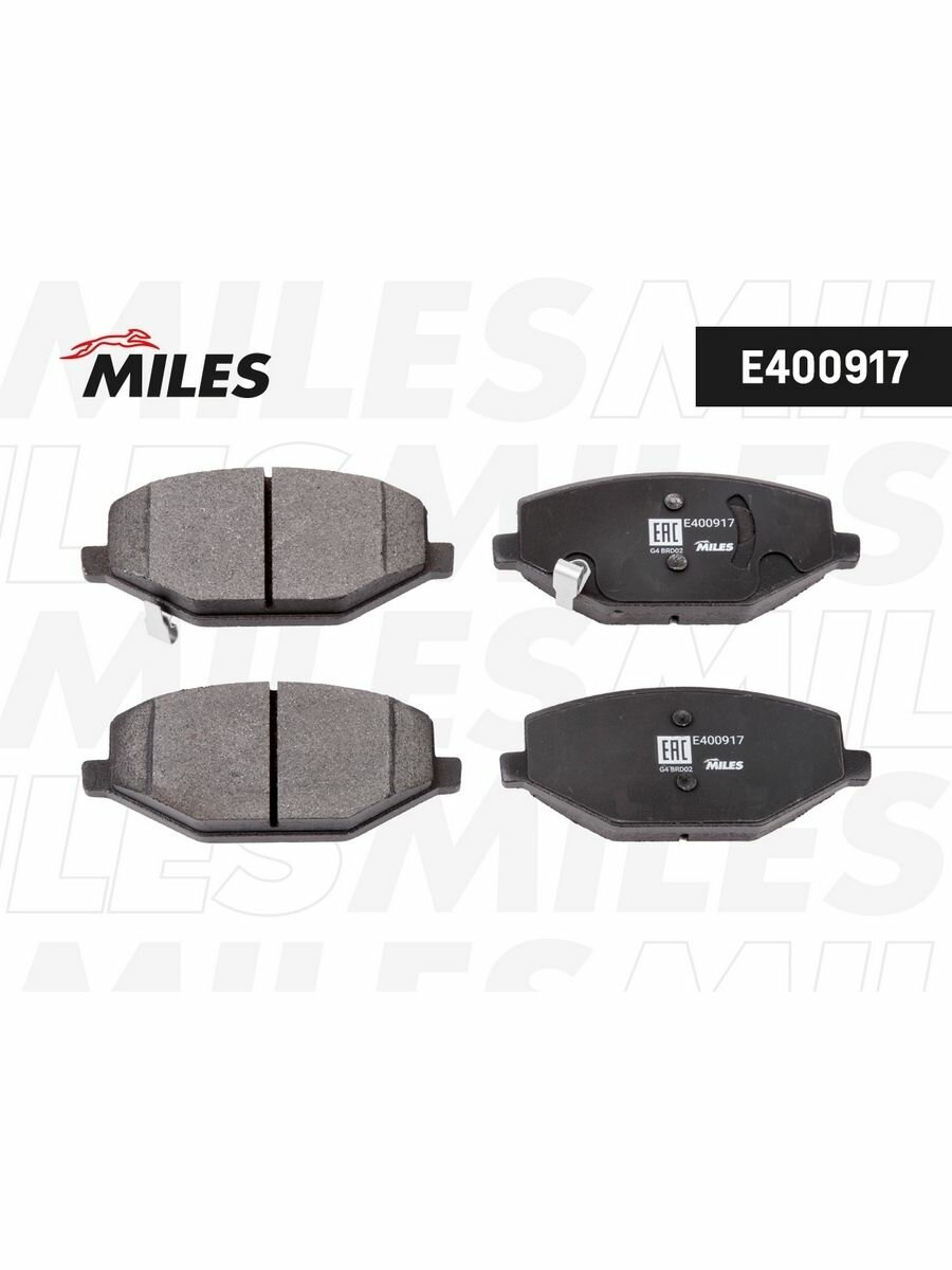 Колодки тормозные дисковые передние MILES E400917 для Belgee X50, Geely Coolray SX11