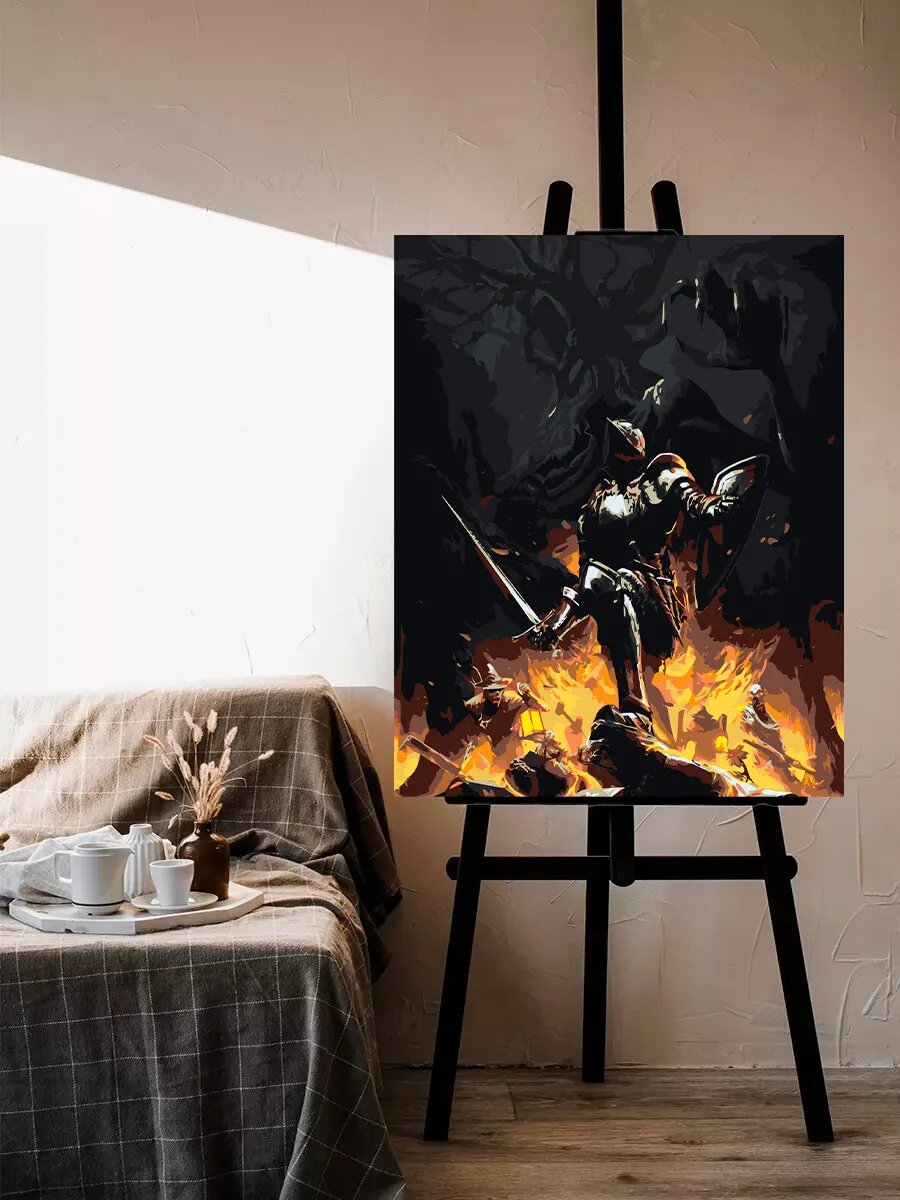 Картина по номерам Dark Souls Компьютерная Игра Дарк Соулс