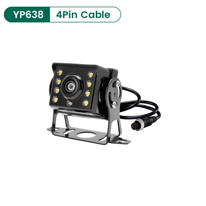 Дополнительная камера заднего вида для грузовика, автобуса, HD AHD 1920*1080P, объектив «рыбий глаз» с углом обзора 170 °, водонепроницаемое ночное видение, YP638-4Pin
