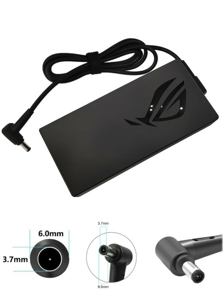 Зарядное устройство для ноутбука Asus, ROG Strix G15 G513QC-HF140R, 20V - 10A, (Штекер: 6.0x3.7мм c иглой) 200 Вт Slim