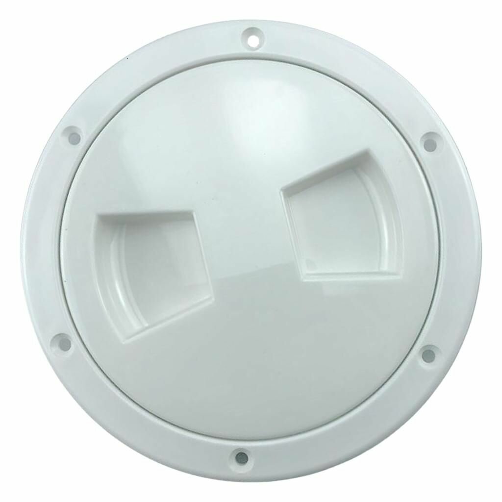 Прочие аксессуары и комплектующие для судов, Веерообразная глянцевая крышка палубного люка, съемная накладка-6-дюймовый белый