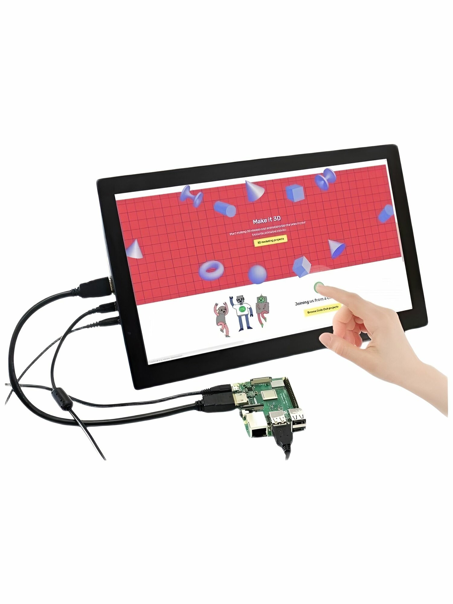 Дисплей 13.3" Waveshare HDMI LCD (H) with case (с корпусом), 1920x1080, IPS