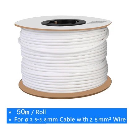 Кабельный рукав ПВХ белый для печати 0.5-25 мм² 2.5 sq. mm - White