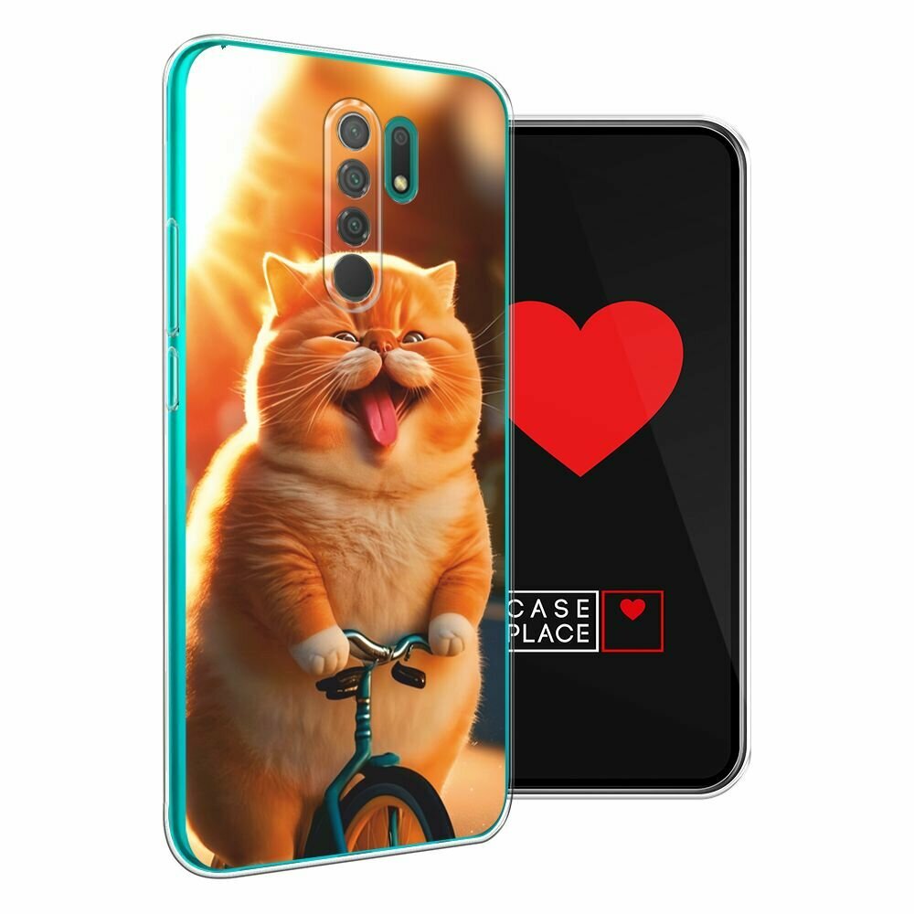 Чехол на Xiaomi Redmi 9 / Сяоми Редми 9 с принтом "Кот на велике" — фото 1