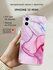 Чехол на Apple iPhone 12 mini / Айфон 12 Мини с принтом "Розовые мраморные разво...