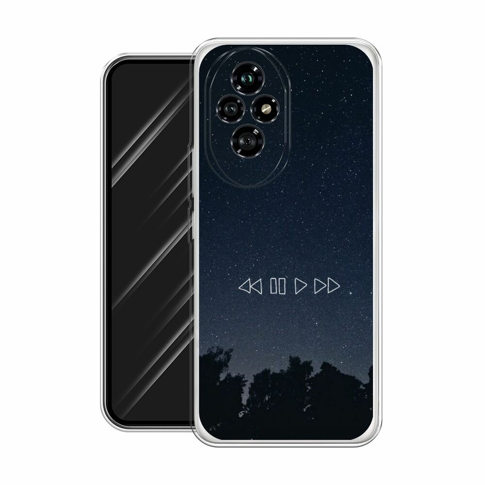 Силиконовый чехол на Honor 200 / Хонор 200 с принтом Космическая музыка — фото 1