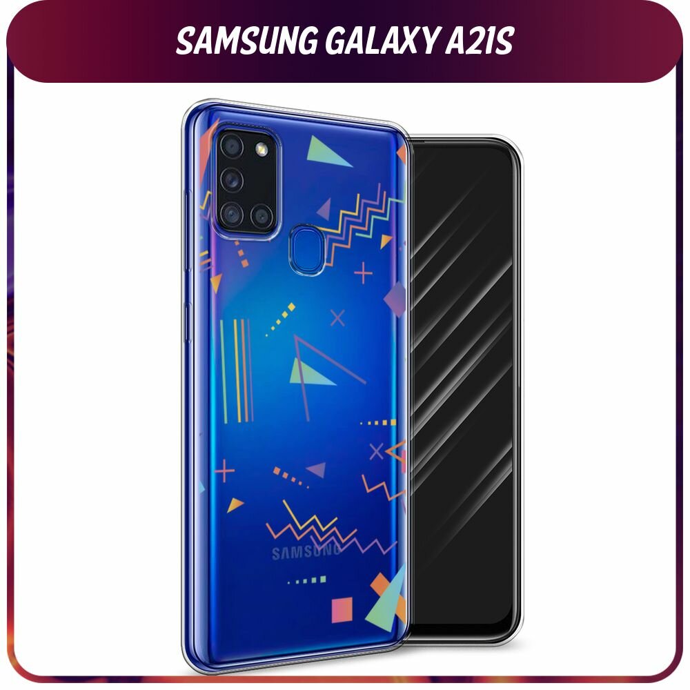 Чехол на Samsung Galaxy A21s / Самсунг Галакси A21s с принтом Случайный порядок, прозрачный