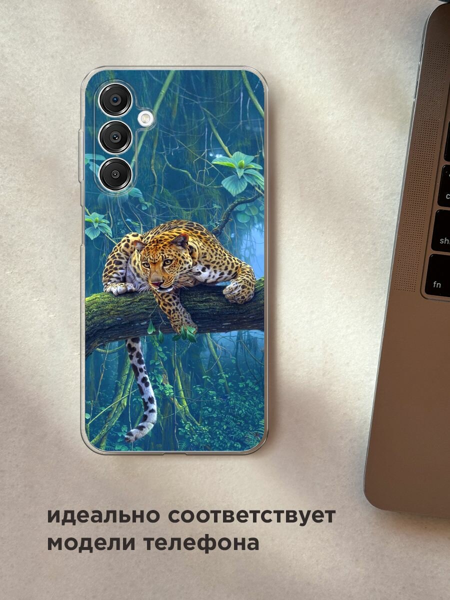 Чехол на Samsung Galaxy A16 / Самсунг А16 с принтом "Леопард охотник" — фото 1