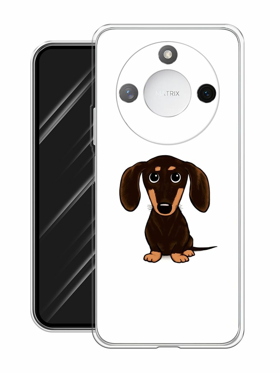 Чехол на Honor X9c Smart / Хонор X9c Смарт с принтом "Маленькая такса" — фото 1