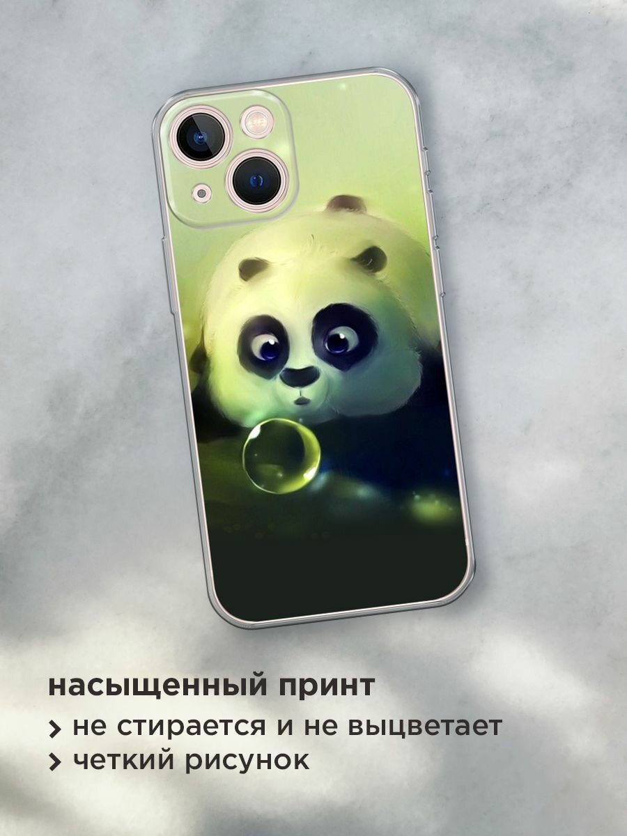 Чехол на Apple iPhone 13 mini / Айфон 13 мини с принтом "Малыш панды" — фото 1