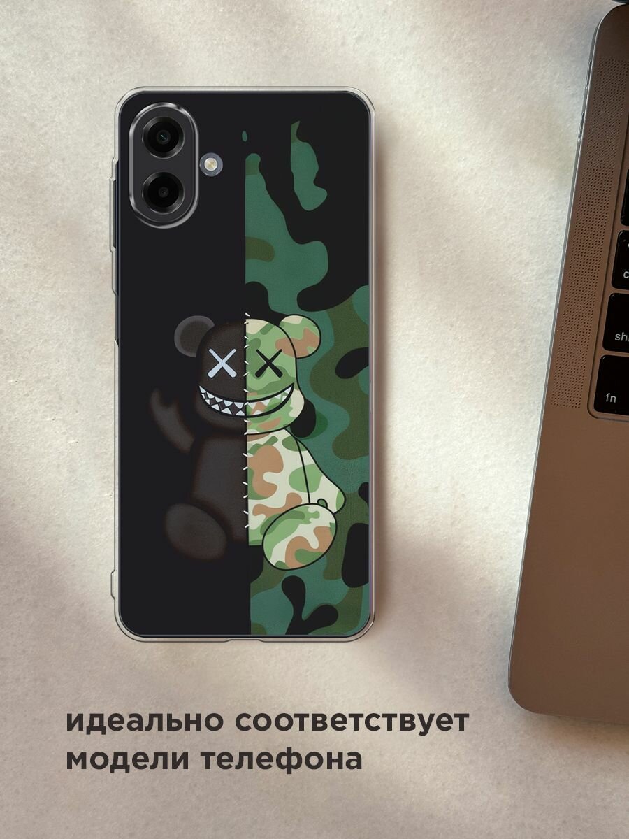 Чехол на Samsung Galaxy A07 / Самсунг А07 с принтом "KAWS 23 февраля 1" — фото 1