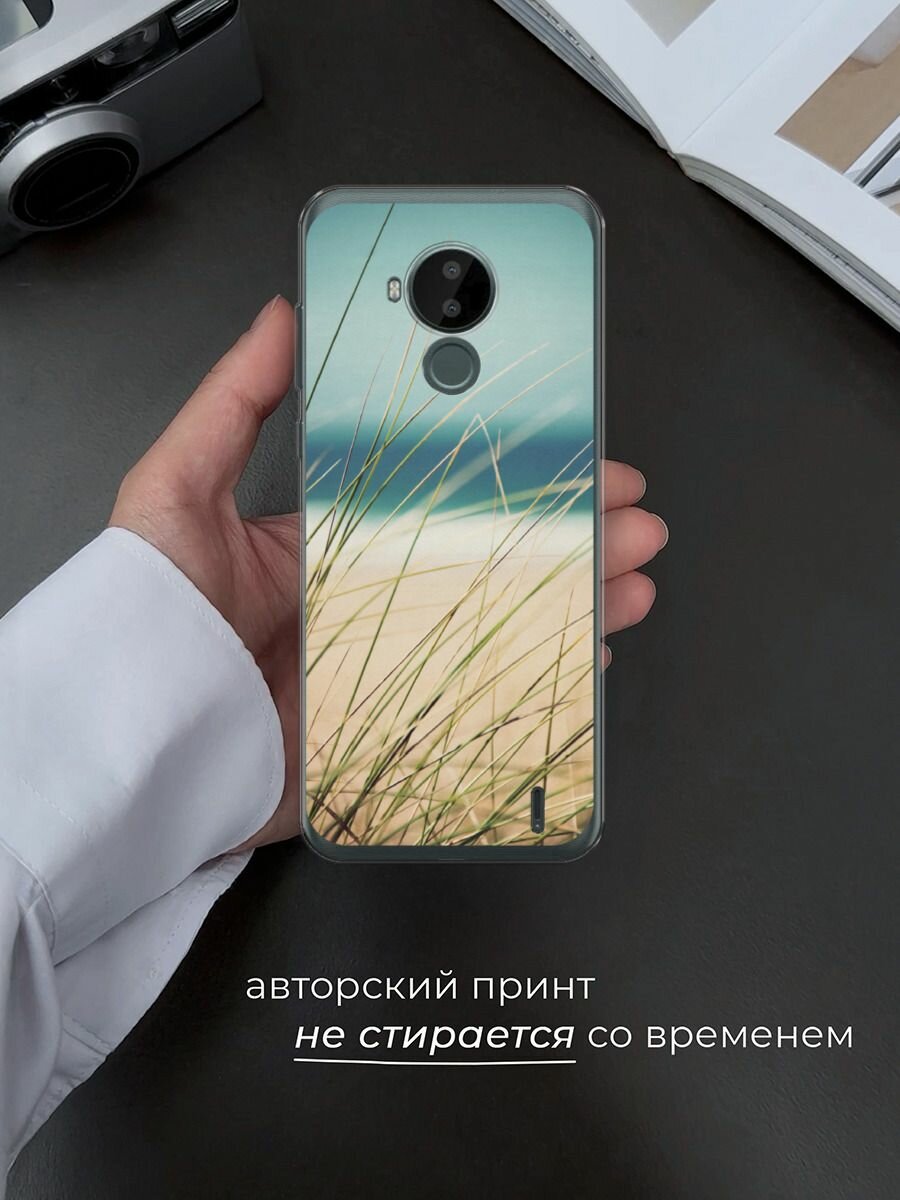 Силиконовый чехол на Nokia C30 / Нокия C30 с принтом "Морской пляж" — фото 1