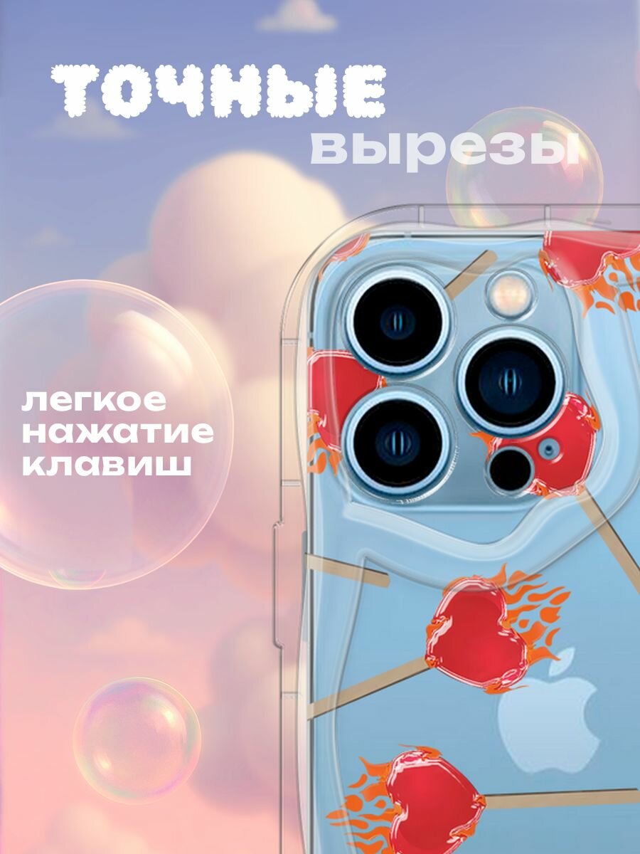 Чехол на Apple iPhone 13 Pro / Айфон 13 Pro с принтом Горящие леденцы 2 — фото 1