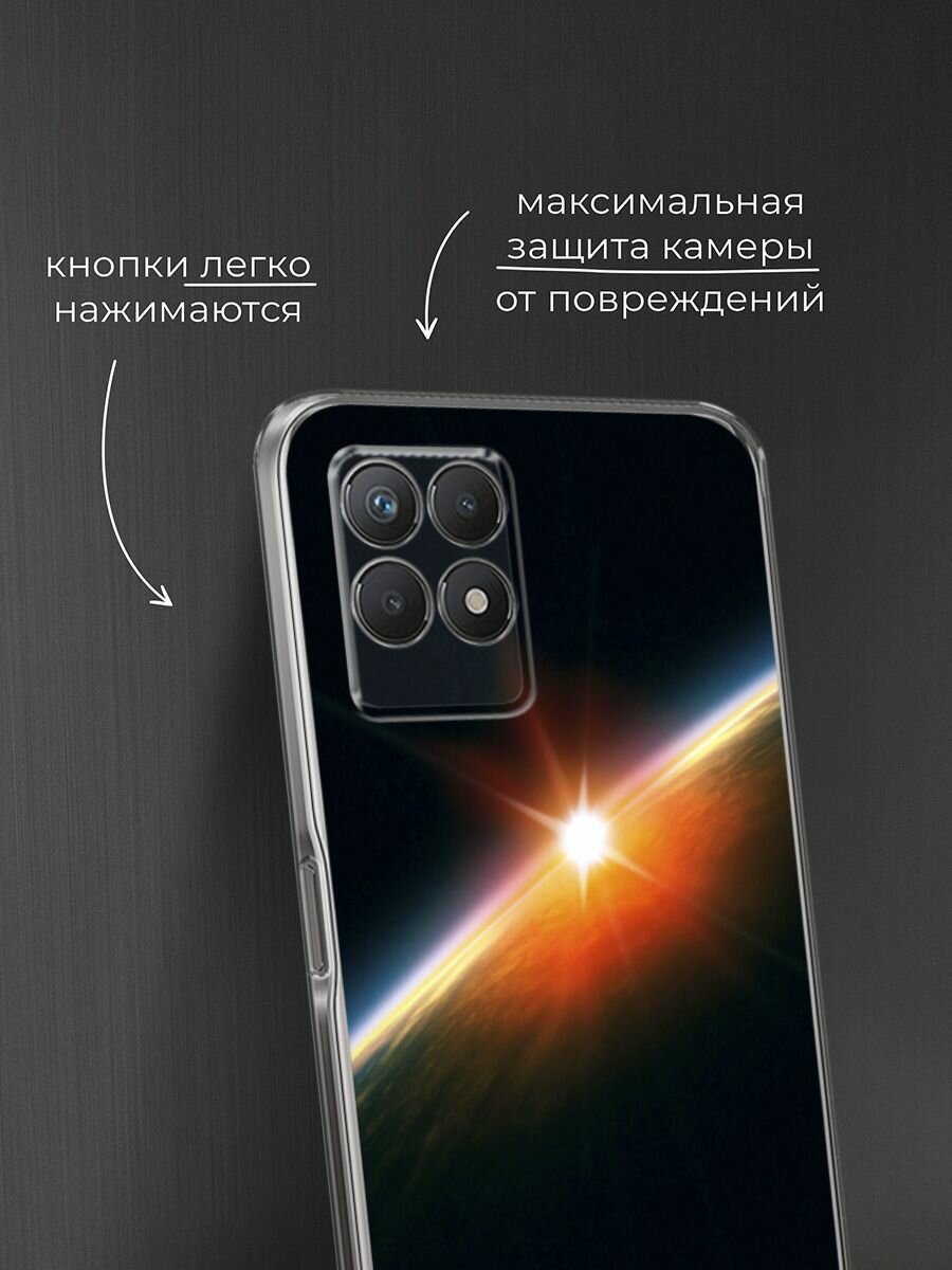 Силиконовый чехол на Realme 8i / Реалми 8i с принтом "Космос 9" — фото 1