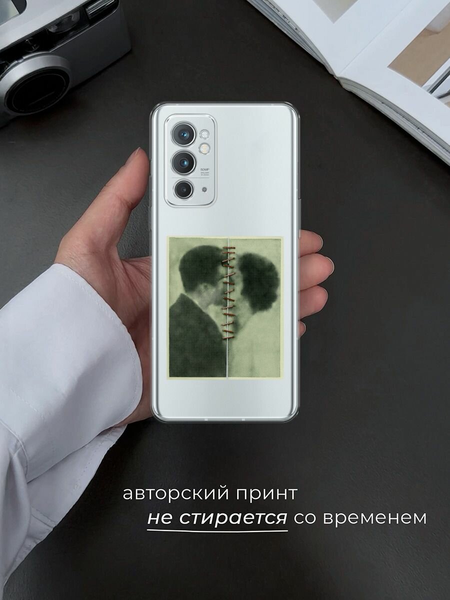 Чехол на OnePlus 9RT / ВанПлас 9RT с принтом "Разделенный поцелуй" — фото 1