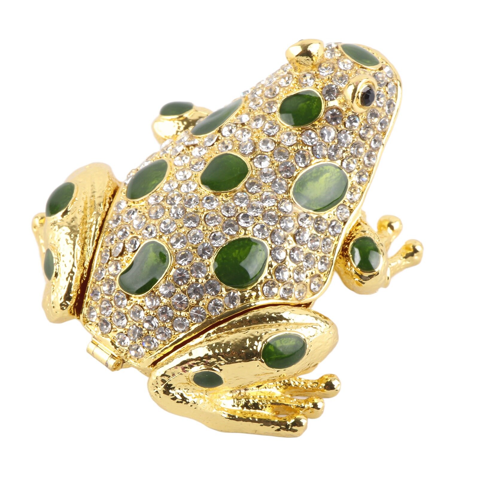 Шкатулка для драгоценностей со стразами и лягушкой, окрашенная гальваническими фигурками, шкатулки, украшения