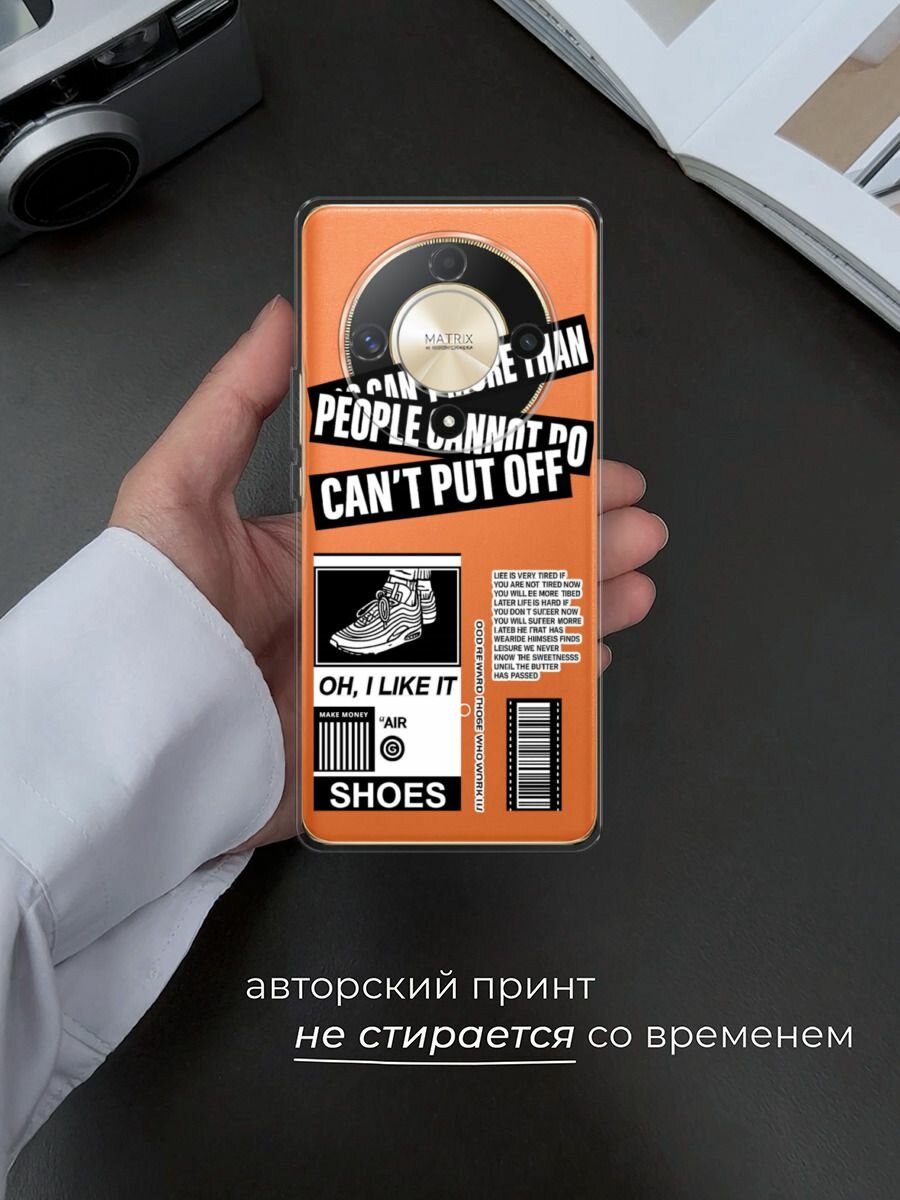 Чехол на Honor X9b / Хонор X9B с принтом "I like it", прозрачный — фото 1