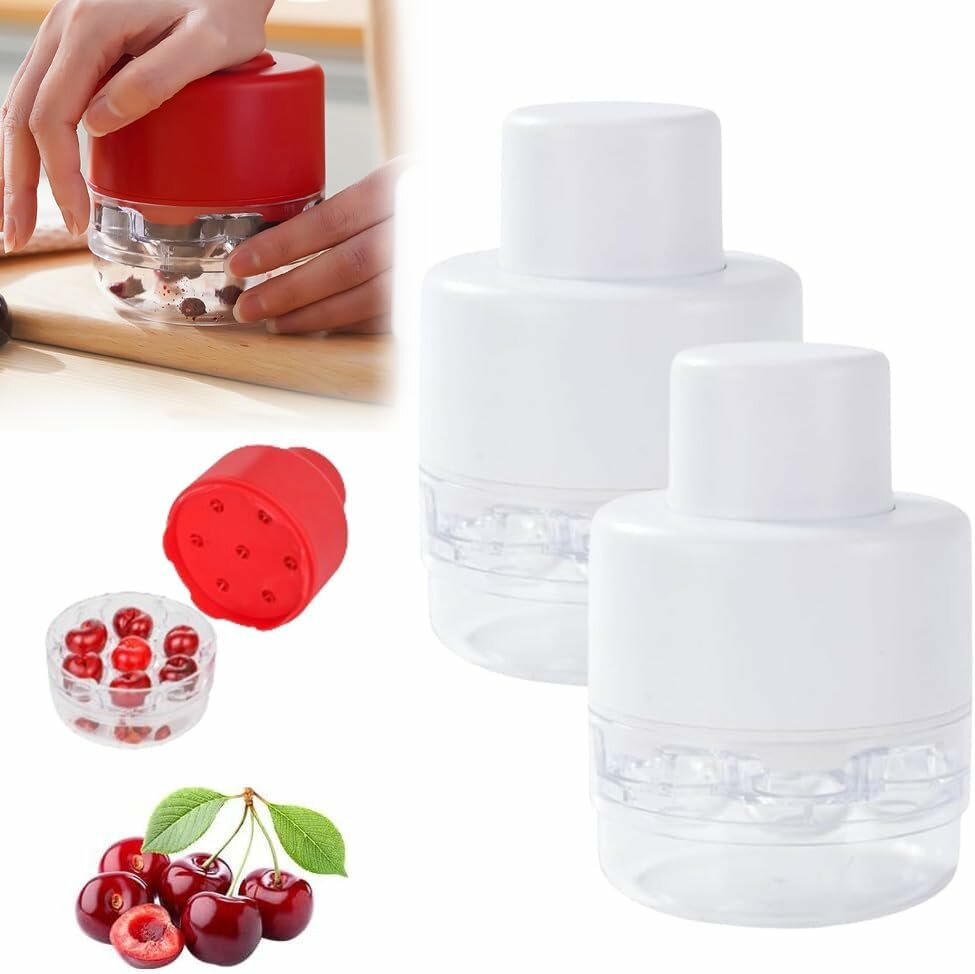 Инструмент Cherry Pitter, 2025 Новый портативный вишневый ядро для удаления ямы, 7 отверстий вишни Stoner Pitter Quick Releas