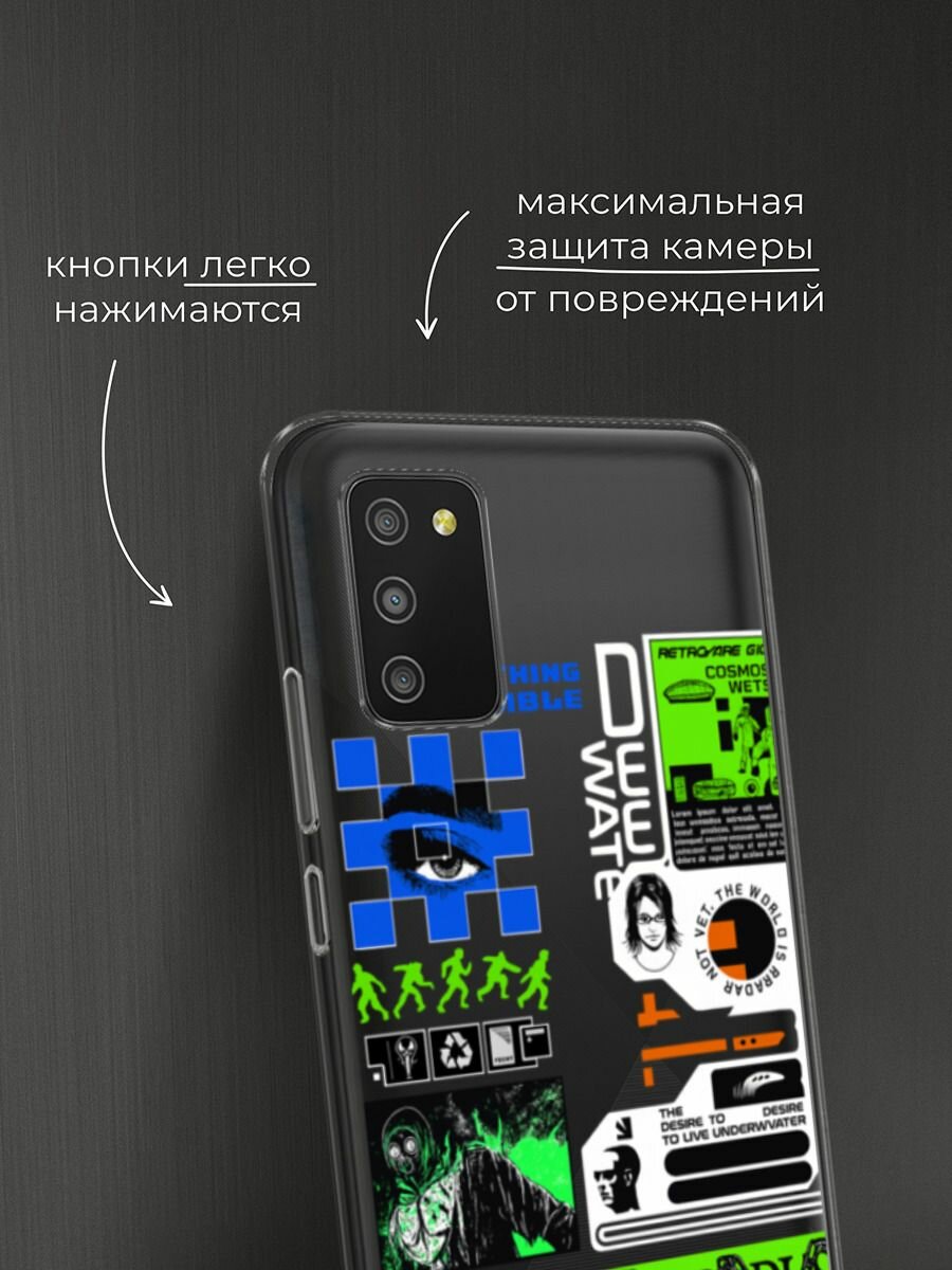 Чехол на Samsung Galaxy A02s / Самсунг Галакси A02s с принтом "Nothing impossible", прозрачный — фото 1