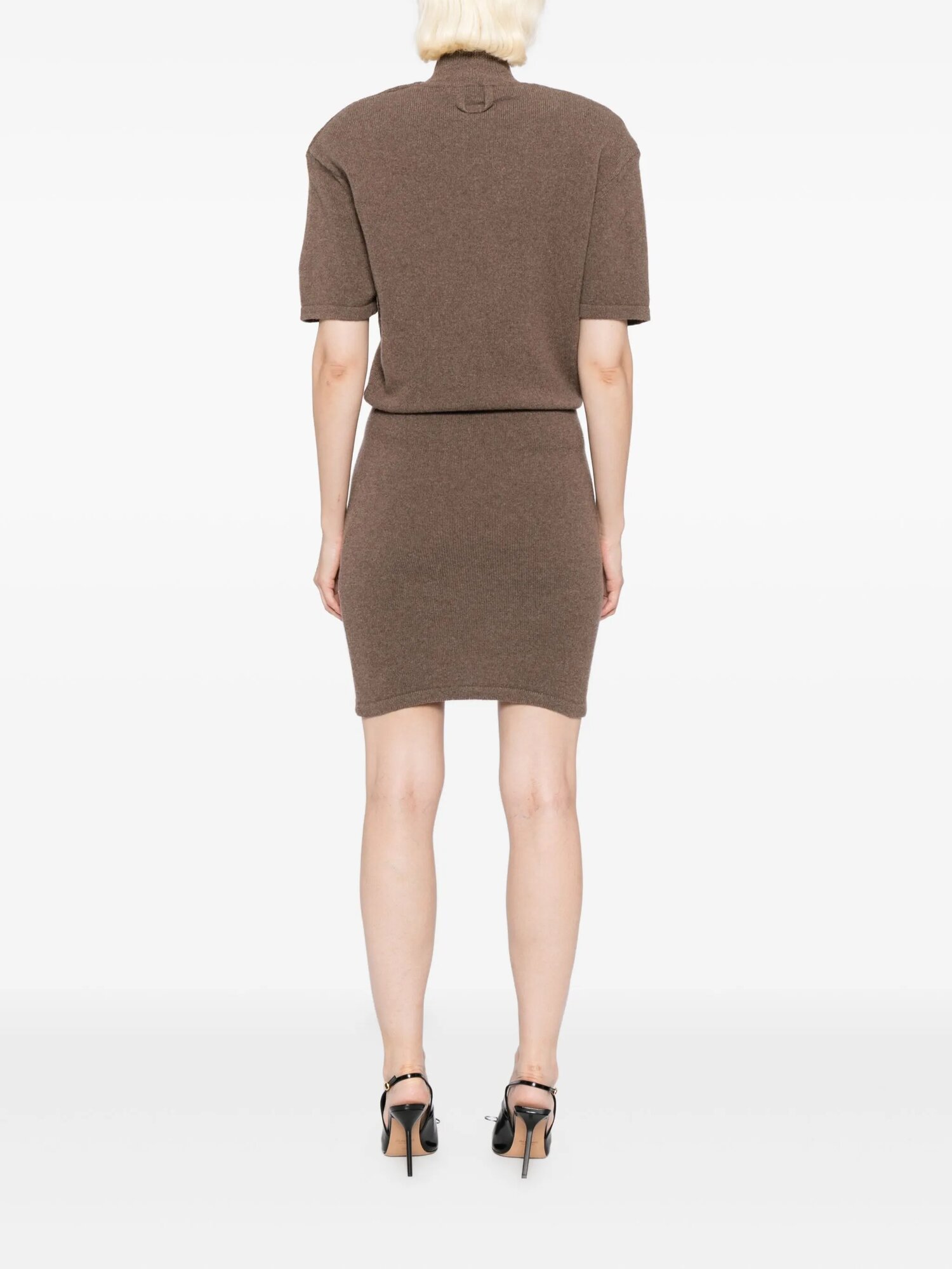Халат Jacquemus Robe Maille Castagna, размер 34 EU, коричневый — фото 1