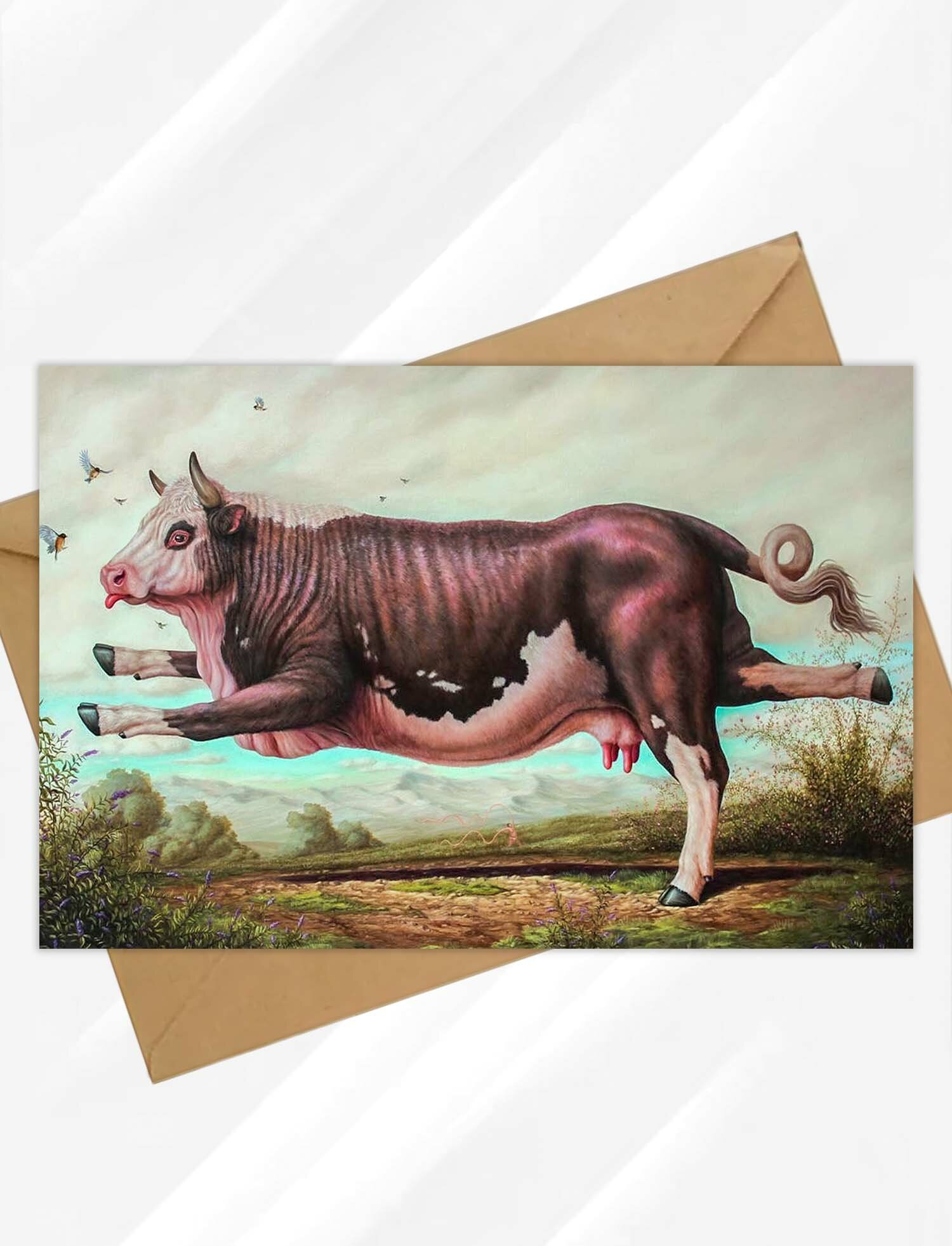 Открытка "Фитнес, йога" (подходит под рамку 10х15см, конверт, подставка)