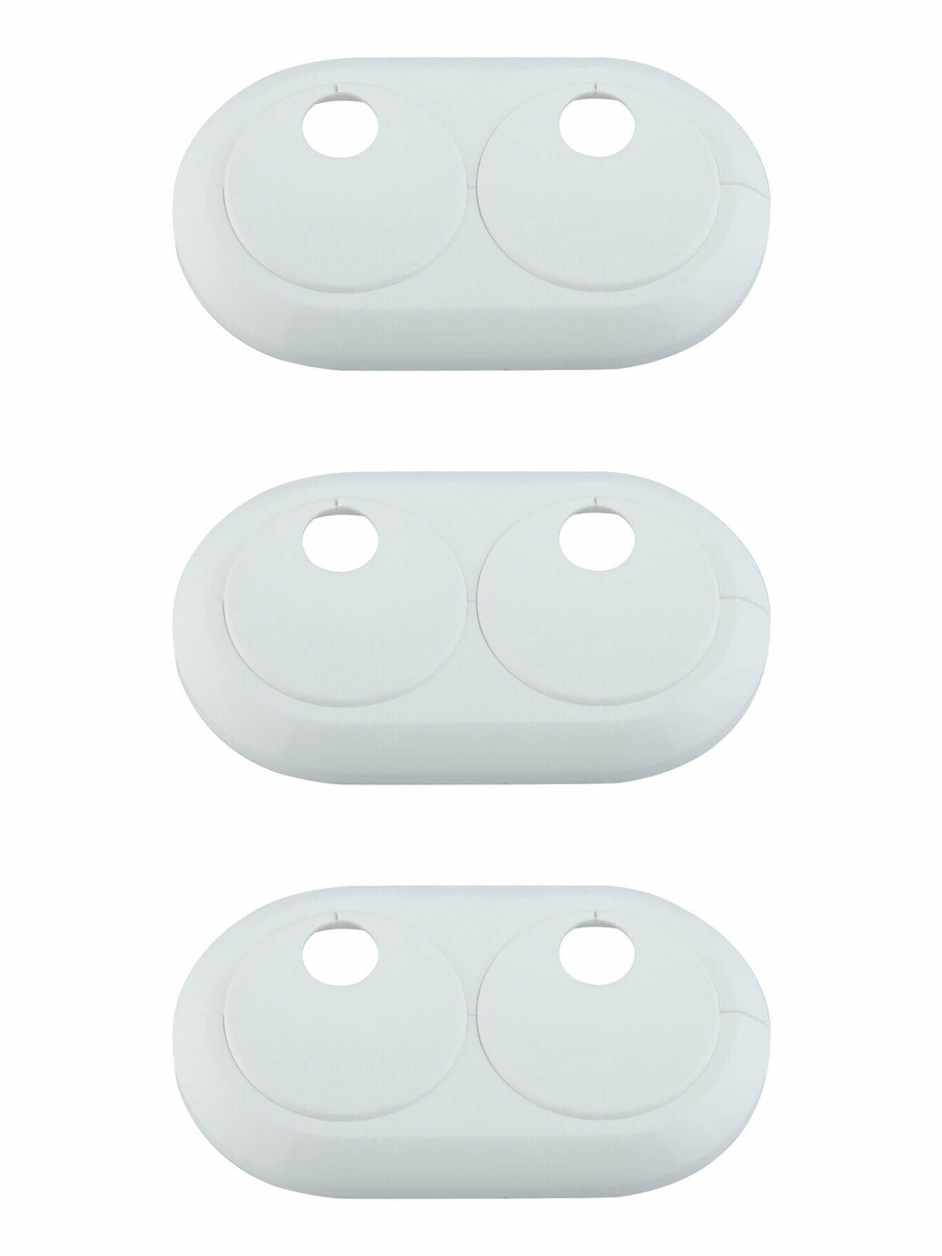 Отражатель декоративный двойной d15 мм с эксцентриковой накладкой белый пластиковый (KB2000-15KIT) (3 шт.)