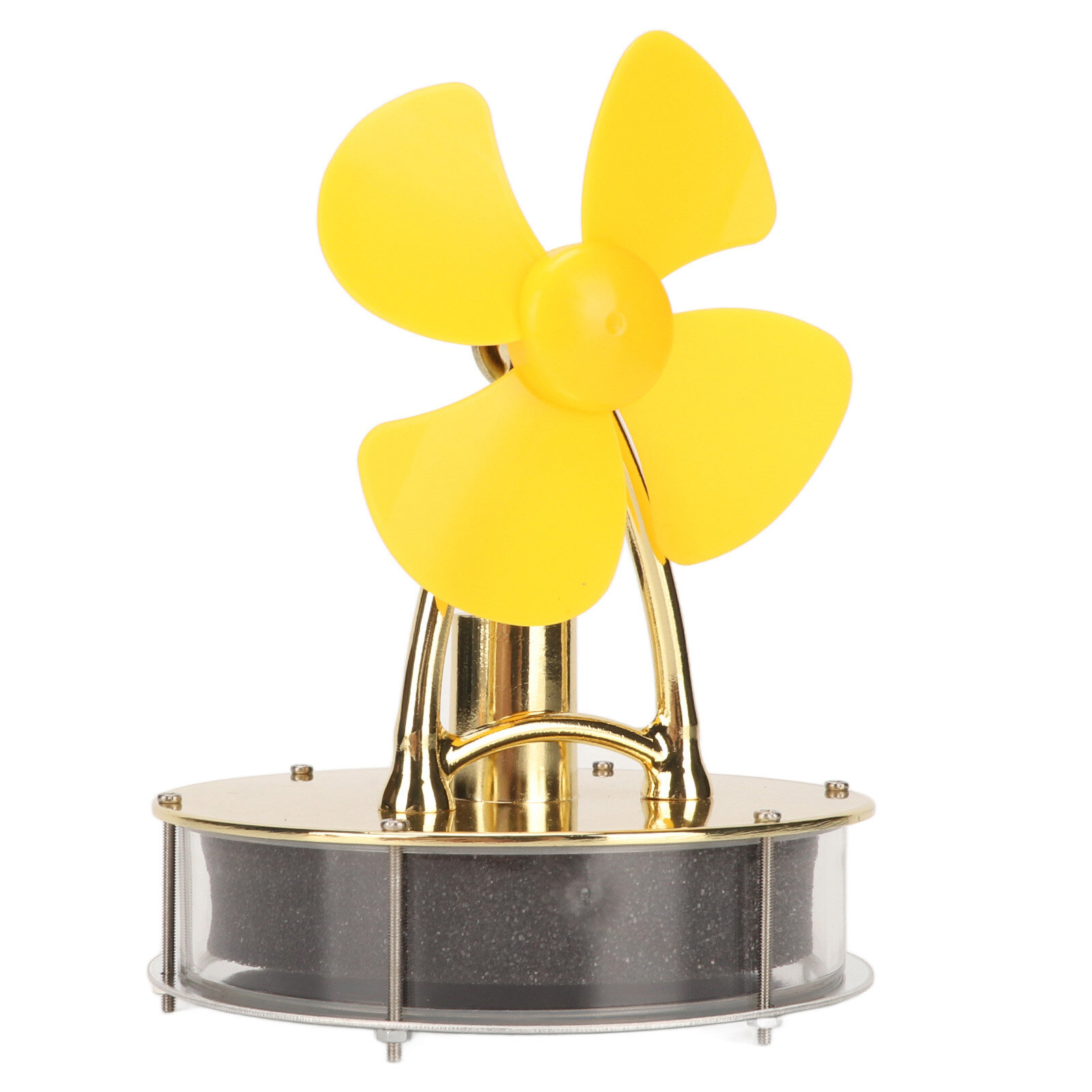 Stirling Engine Motor Model Low Temperature D6 Yellow Zinc Alloy Stainless Steel Educational Electricity Power Generator