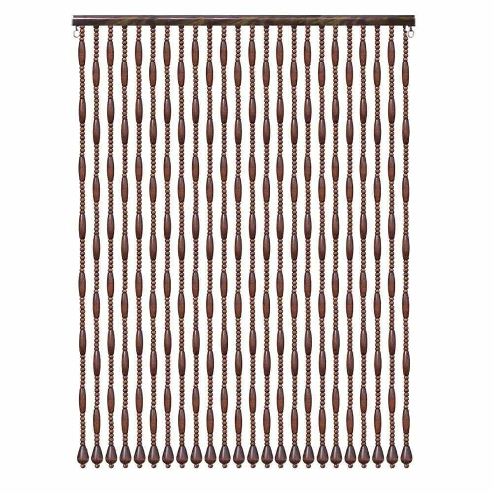 KNOW EASY-Занавеска на дверь из бусин 80x195 см коричневый, белый