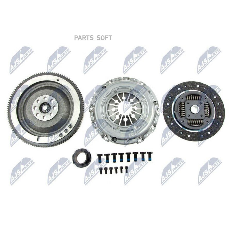 Комплект сцепления с одномассовым маховиком BMW 320D E46 03-, 318D/320D E90/E91 05-, 520D E60/E61 05 от официального дистрибьютора, NTY, артикул NZSBM004