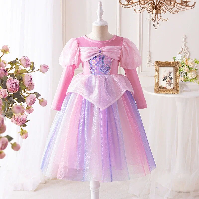 Костюм Русалочка Ариэль для девочки HONEY'S-BYE 7-8T(Size 140), Mermaid Dress