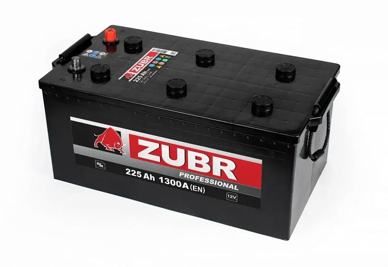 Аккумулятор грузовой ZUBR Professional 225Ah 1500A ОП (518x274x237) D6 518x274x237