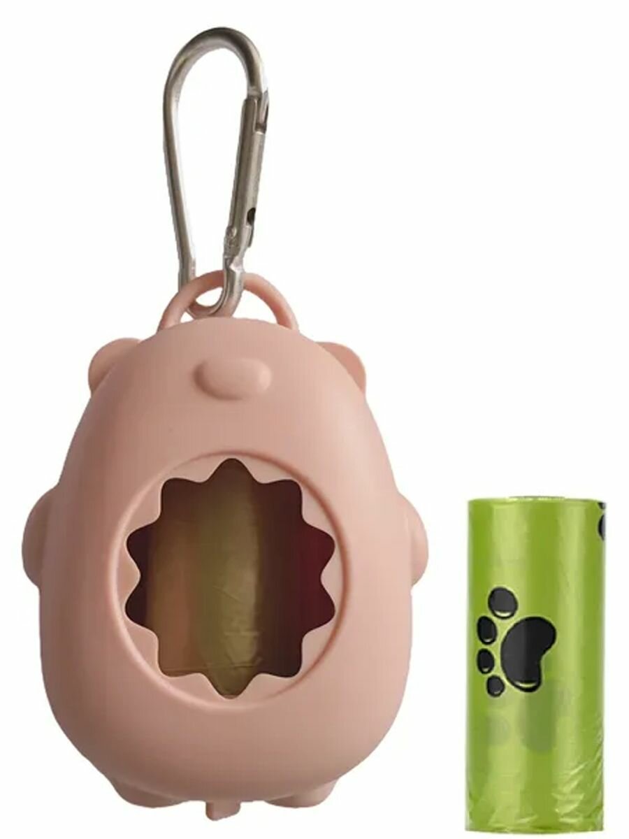 Диспенсер с пакетами для выгула и уборки за собаками "BEAR", 1шт