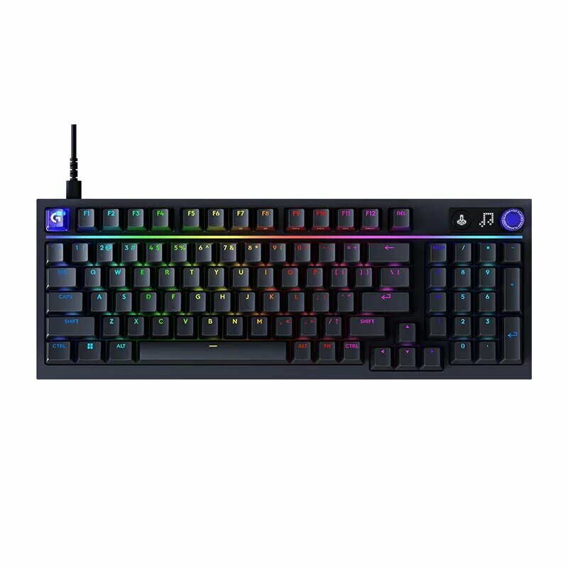 Новая игровая проводная клавиатура Logitech G316 X Flash Dragon 8K со съемными ножками, полноклавишная мультимедийная поворотная ручка RGB