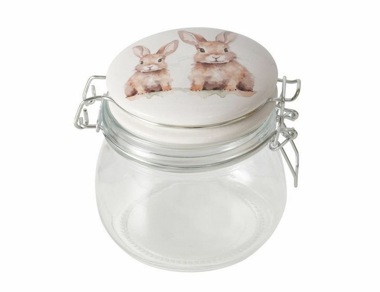 Банка для хранения зайки-хозяйки, стекло, 11 см, 450 мл, Boltze 2053814-2