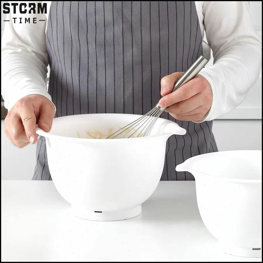 Миска однотонный 3700 мл белый, 2 шт