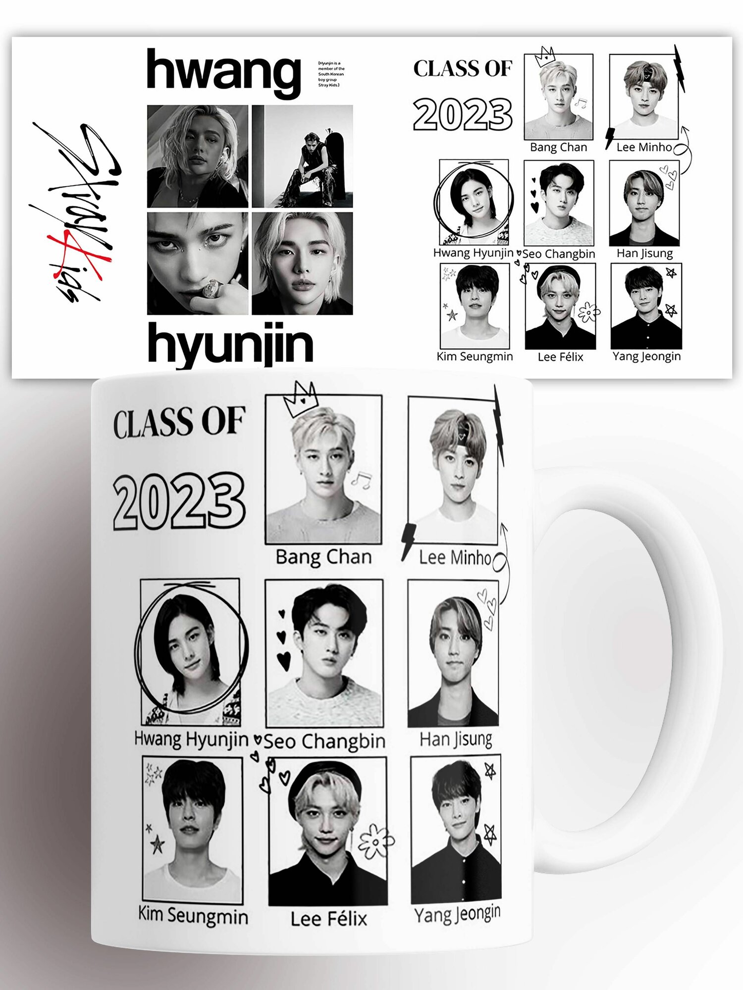 Кружка Стрей Кидс Stray Kids K POP Хван Хёнджин 330 мл