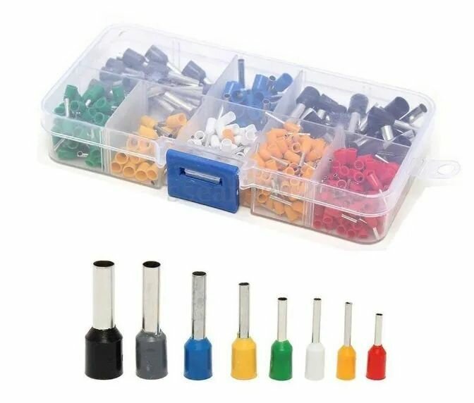 Наконечники для проводов обжимные для кримпера НШВИ 400шт, втулочные наконечники