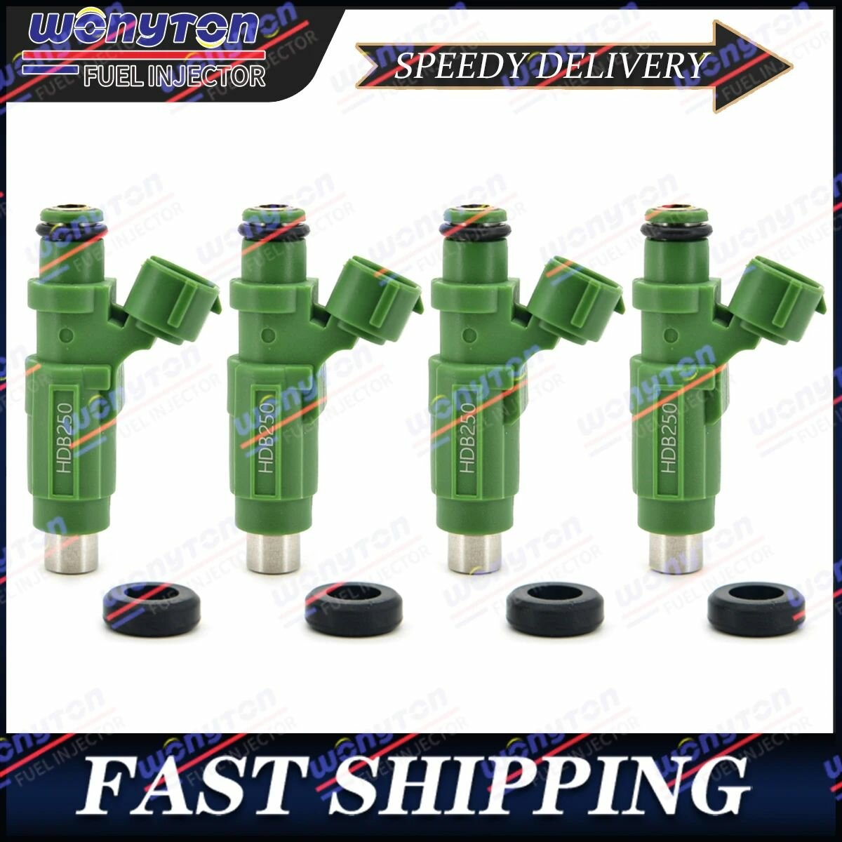 Топливные форсунки, подходящие для Mitsubishi Lancer 2004-2007, L4 HDB250, 4 шт.